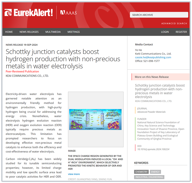 我校云斯宁教授团队研究生杨光平在Advanced Powder Materials发表最新学术成果-西安建筑科技大学新闻网